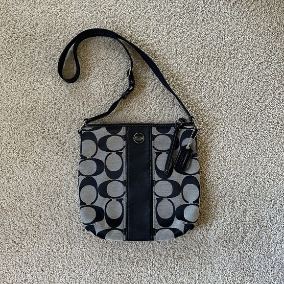 Coach | Bags | Coach Black And Gray Crossbody Bag | Poshmark